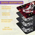 Black Cat Forest Pet Feeding Mat, Fast-Dry Absorbent Dog and Cat Bowl ...