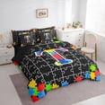Catabedysis Modern Educational Print 7pcs Queen Bedding,Colorful ...