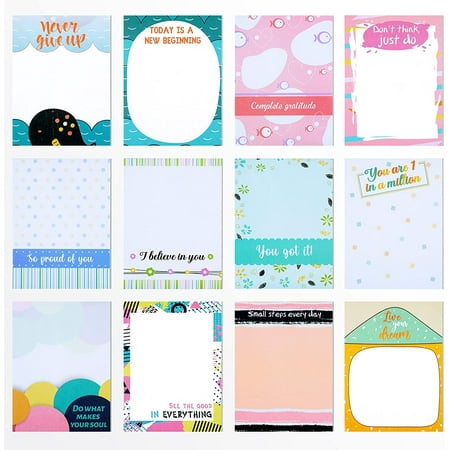 12 Pieces Appreciation Sticky Notes 3 x 4 Inch Fun Motivational ...