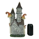 Fairy Garden LED Light Up Castle Stone House With Tall Tower Roofs ...