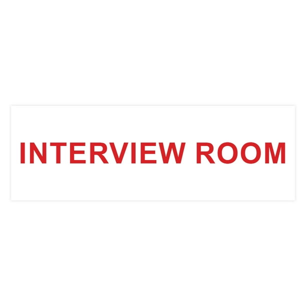 Basic Interview Room Sign (White/Red) - Large - Walmart.com