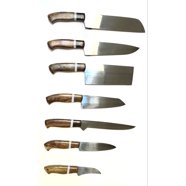TTC-111 Handmade Demascus Ulu kitchen Knife -Wood Handle (Bone/Wood ...
