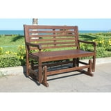 Nantucket Acacia Hardwood Glider Bench for Patio, Porch, and Outdoor ...