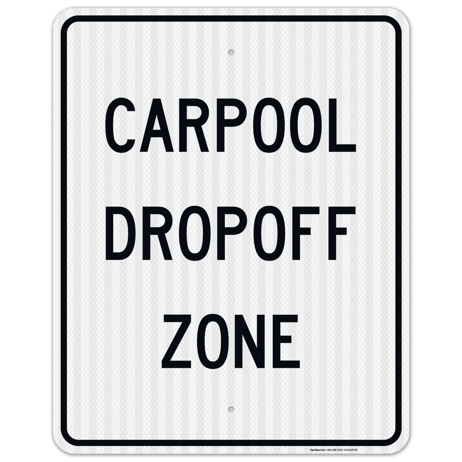 Carpool Drop Off Zone Sign, - Walmart.com