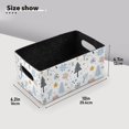 2 Pcs Foldable Felt Storage Bins Decorative Fabric Organizer Baskets ...