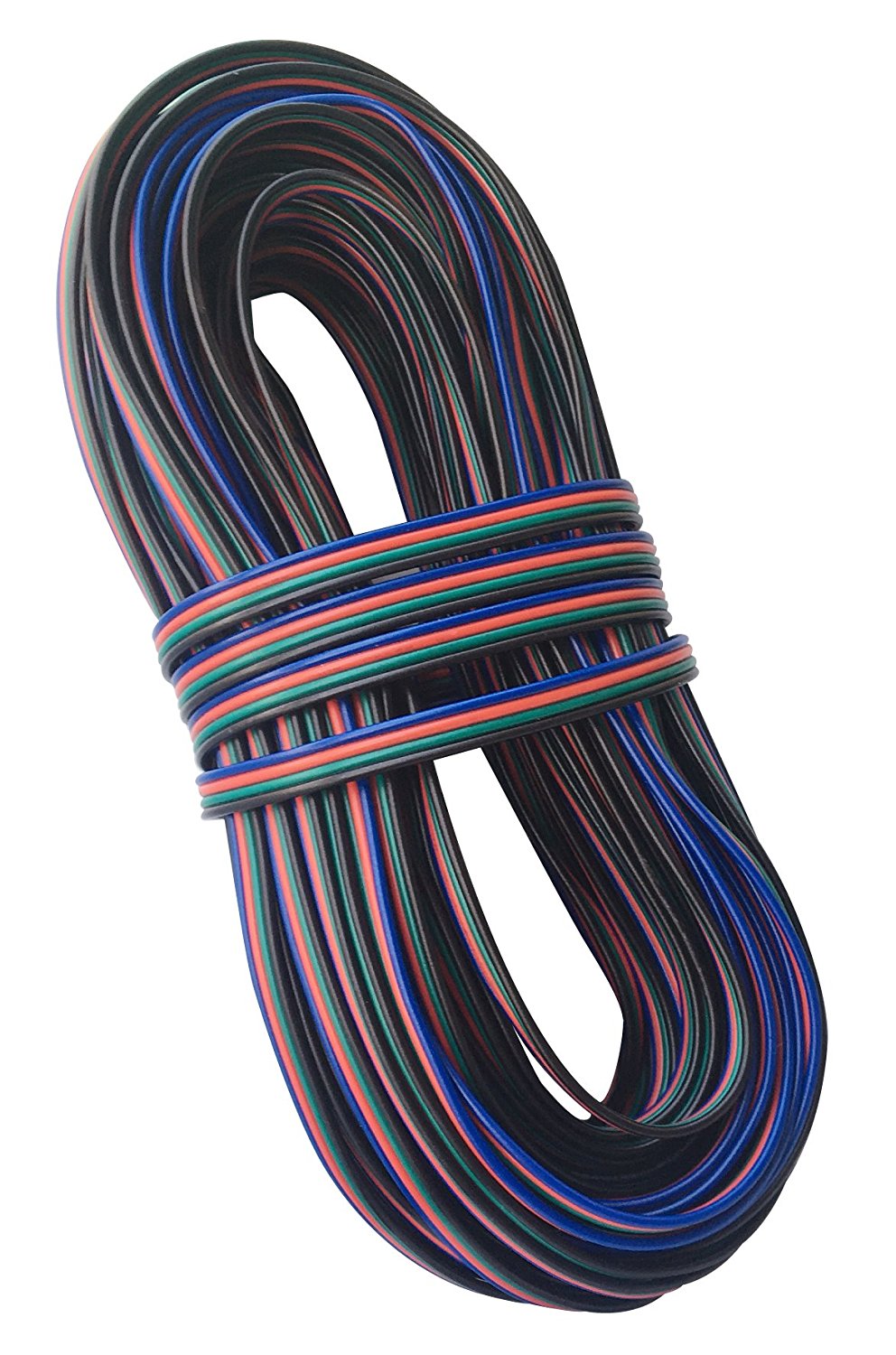 4 Color 66ft 20m RGB Extension Cable Line for LED Strip RGB 5050 3528 ...