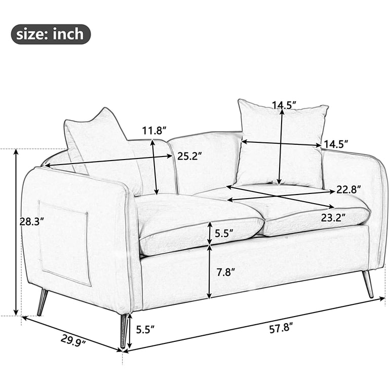 Standard 2 Seater Sofa Dimensions In Cm | Cabinets Matttroy