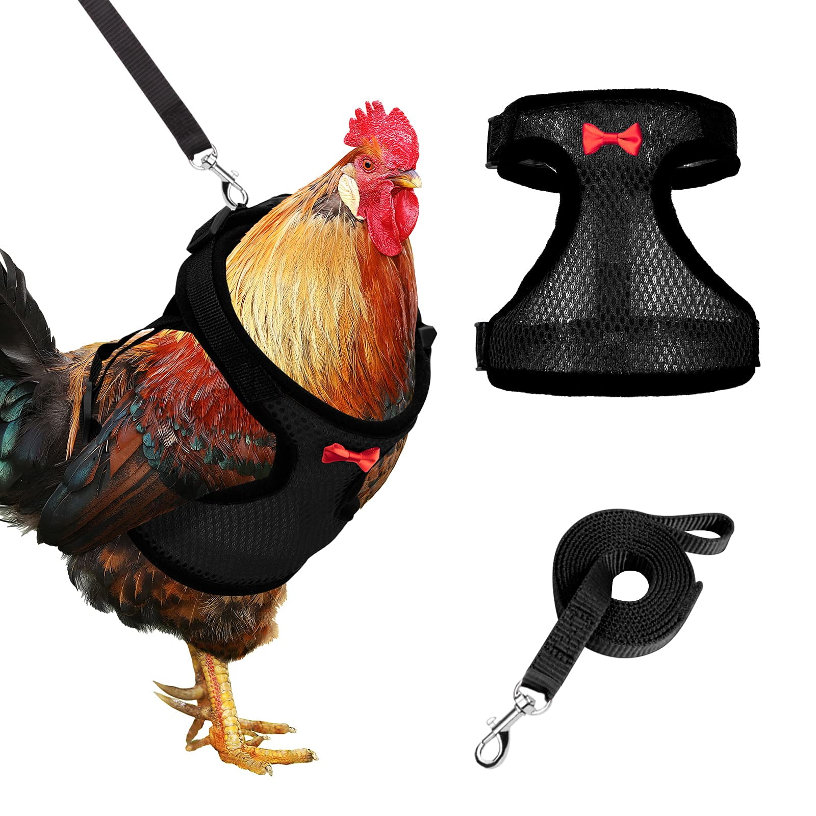 Adhafera Chicken Harness with Leash, Upgraded Double Adjustment Chicken ...