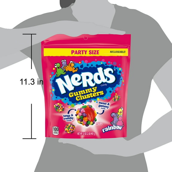 Nerds Holiday Gummy Cluster, Treat Size, 75 Count (37.5 Ounce ...