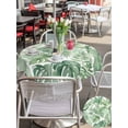 Banana Leaf Round Outdoor Tablecloth with Umbrella Hole Green Palm ...