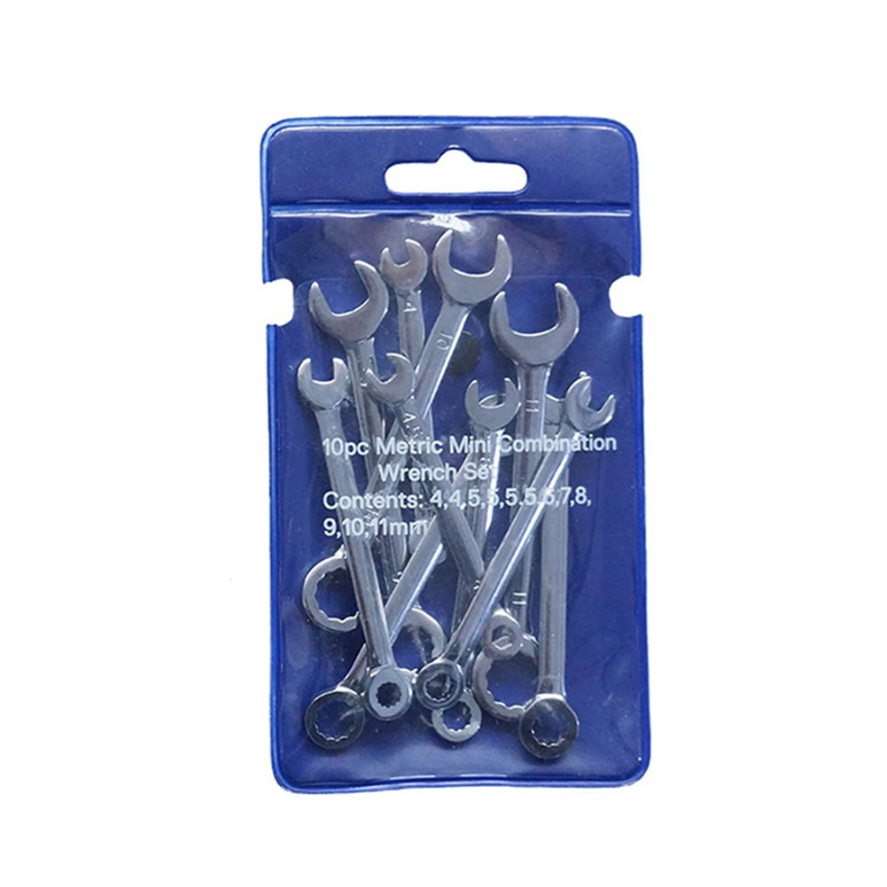 10pcs Combination Spanner Set Small Wrench Metric / SAE Imperial ...