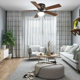 Mainstays 44" Hugger Indoor Ceiling Fan with Single Light, Bronze, 5 ...