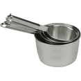 Goodcook Stainless Steel Measuring Cup Set with Storage Ring 4-Piece ...
