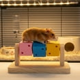 Drmagihm Wooden Hamster Foraging Toy with Rotating Cubes, Interactive ...