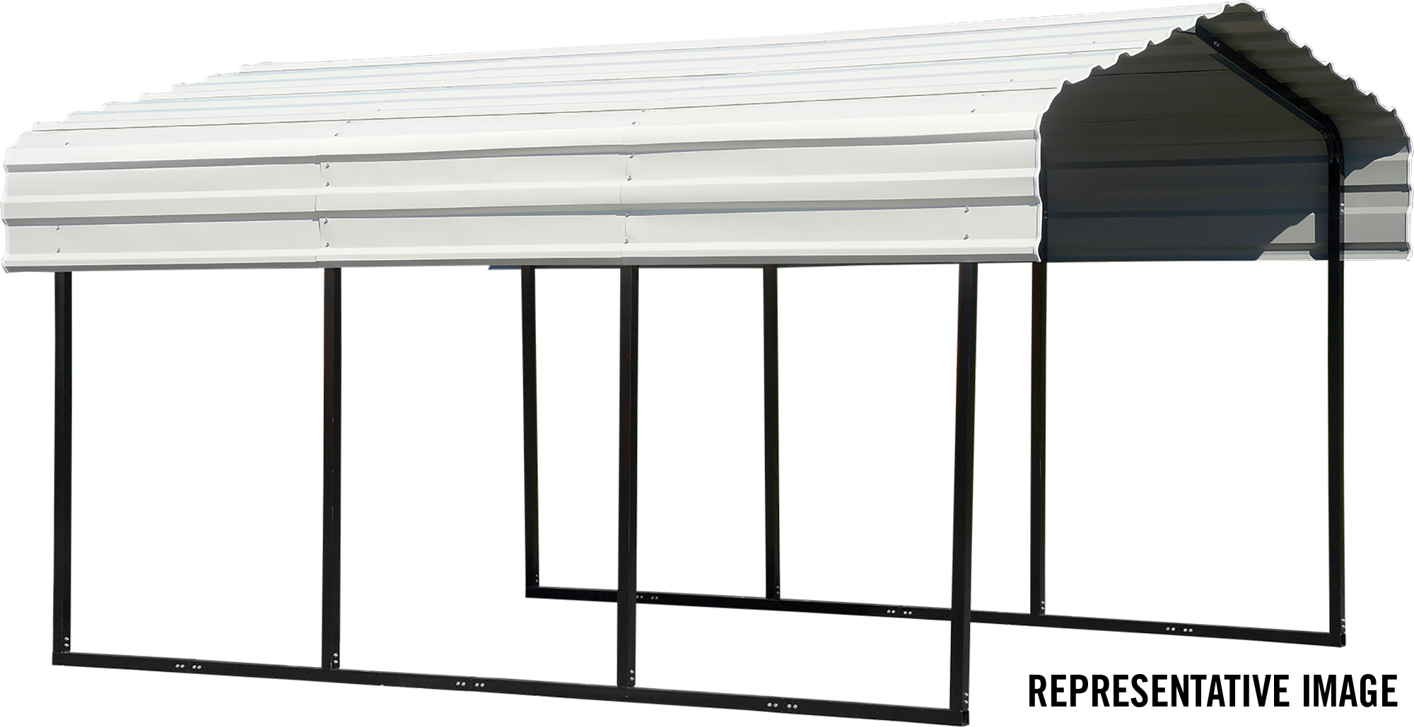 Arrow Galvanized Steel Carport 10 X 20 X 7 Ft Black Eggshell Arrow Galvanized Steel Carport 10 X 20 X 7 Ft Black Eggshell