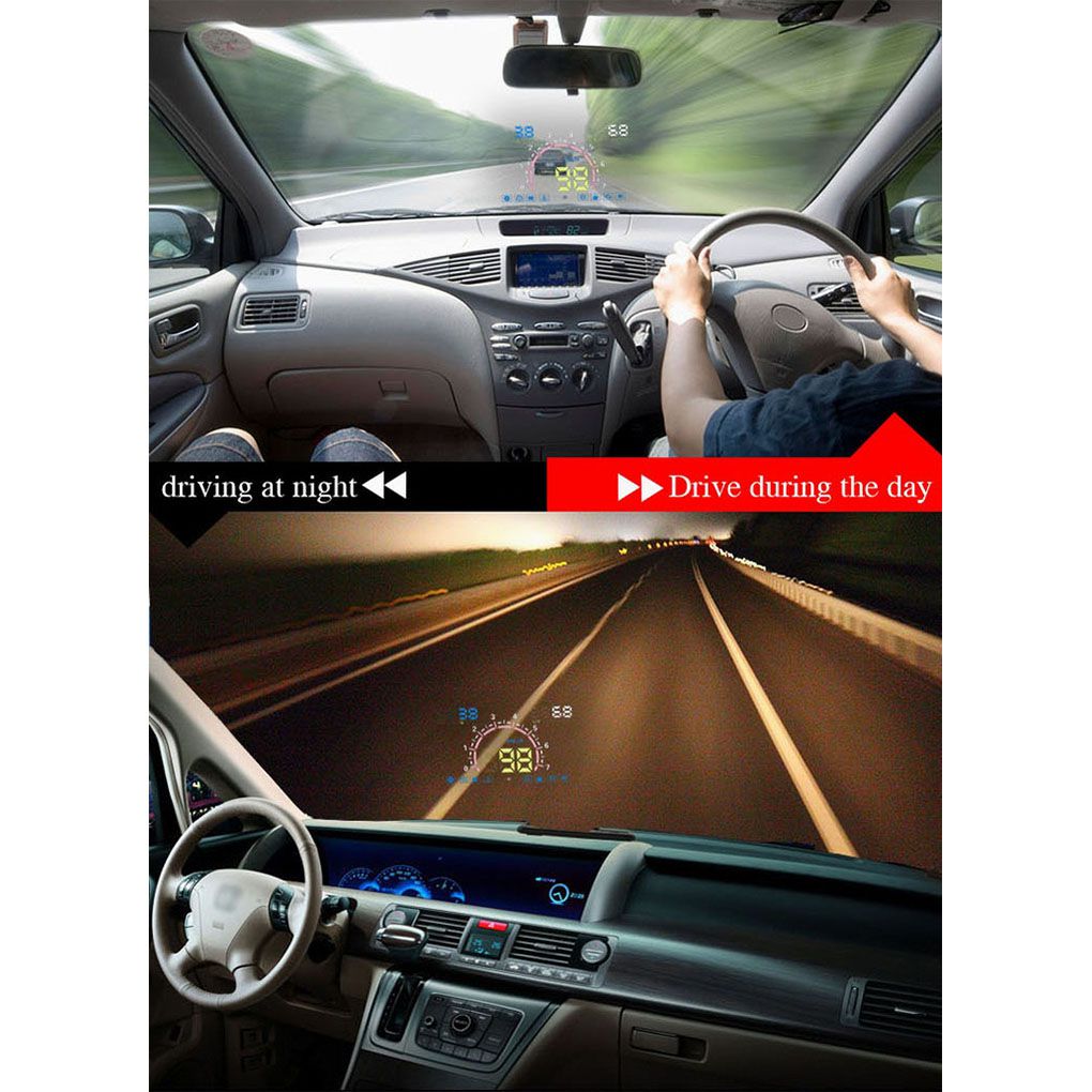 Buy DTOWER E350 5.8 Digital HUD OBD2 Head Up Display Car Engine Speed Projector Vehicle ...