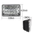 4PCS Fit Lincoln Town Car 1981-1989 4x6" LED Headlights Sealed Hi/Lo ...