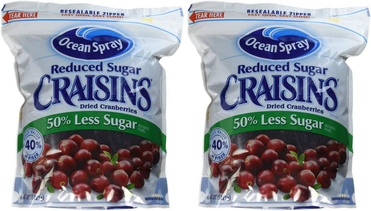 Ocean Spray Ytehyt Reduced Sugar Craisins Dried Cranberries, 43 Oz. 2 ...