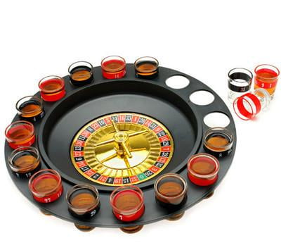 12" Drinking Roulette Wheel Game Kit Roulete Spinning with Shot Glass ...