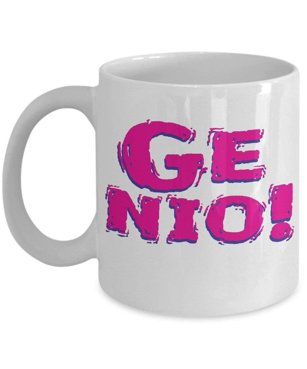Genio Which Means Genius Coffee & Tea Gift Mug for Spanish Speaking ...