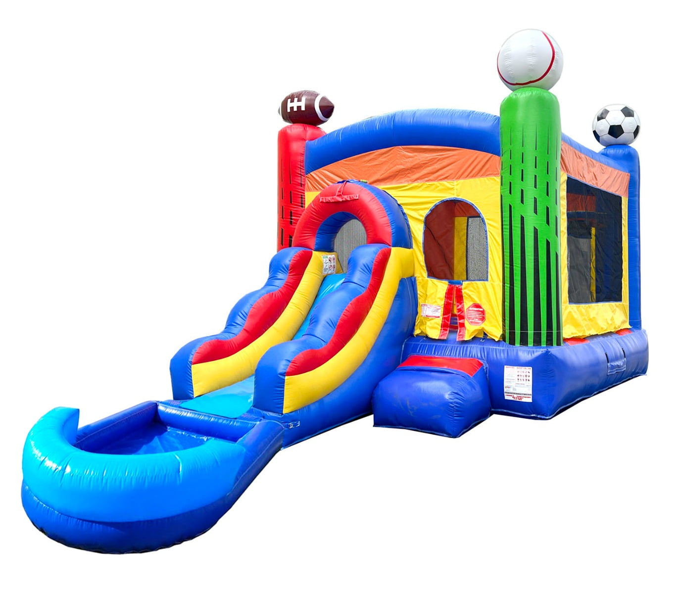 Pogo Bounce House Crossover Bounce House with Slide and Splash Pool ...