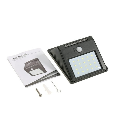 20LEDs Solar-powered Rechargeable PIR Motion Activated Wall Light ...
