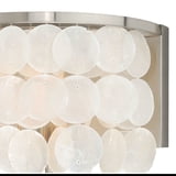 Elsa 3 Light Satin Nickel Capiz Shell Coastal Bathroom Vanity Fixture ...