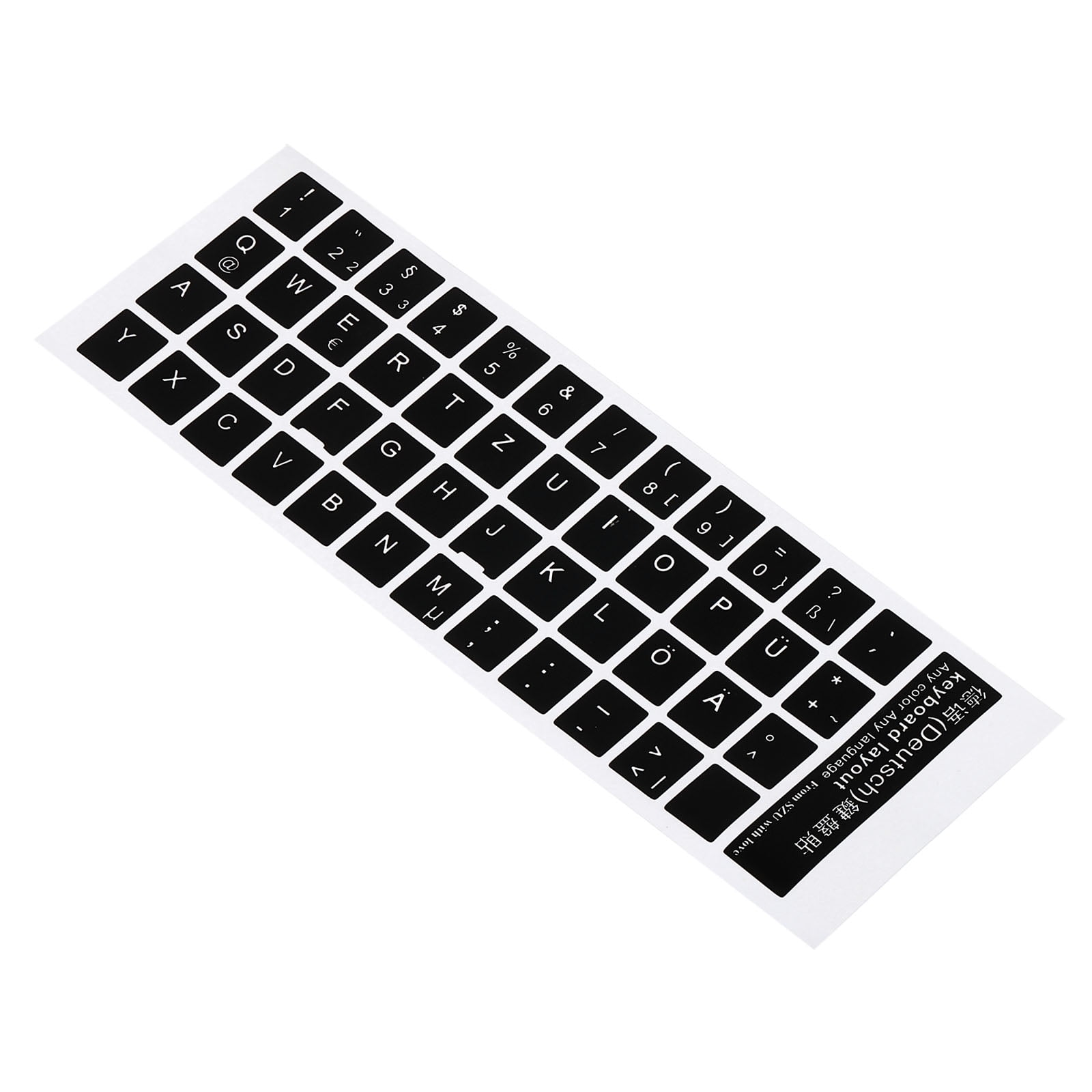 Uxcell German Keyboard Stickers Universal Keyboard Cover Smooth, Black ...