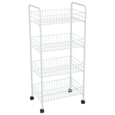 2 Pack 3 Tier Slim Storage Kitchen Cart, Shelving Unit Rolling Rack ...