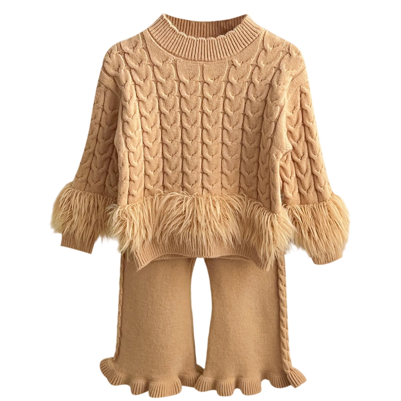 Click here for Wagiet Girls Knit Sweater And Pants Outfit Set Win... prices