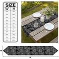Black Flowers Table Runner Linen Burlap Table Runner 70 Inches Long ...