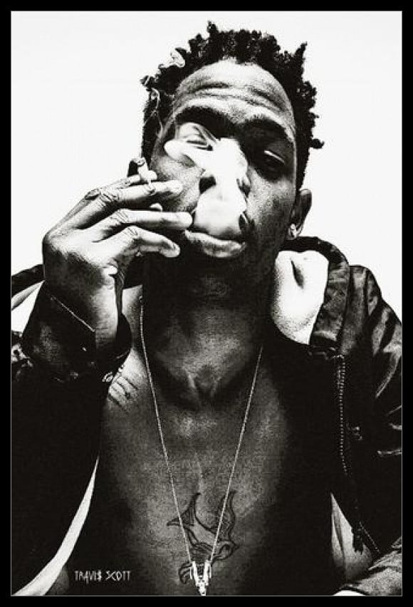 Travis Scott Smoke Laminated & Framed Poster (24 x 36) - Walmart.com