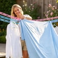 5 Pack Clothesline Clothes with Clips Drying Rope Portable Windproof ...