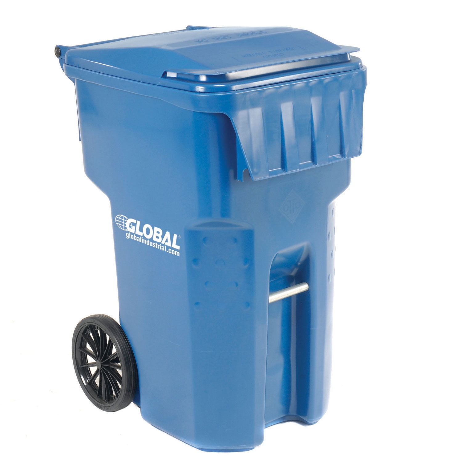 Global Industrial Mobile Heavy Duty Trash Container, 95 Gallon, Blue ...
