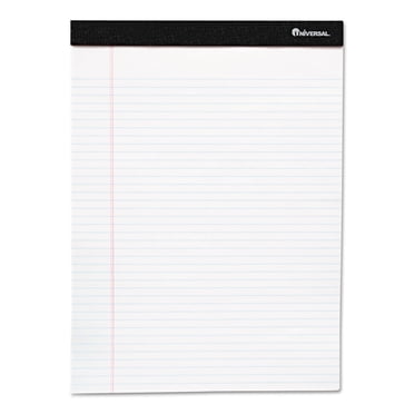 Universal Perforated Ruled Writing Pad, Narrow Rule, 5 x 8, Canary, 50 ...