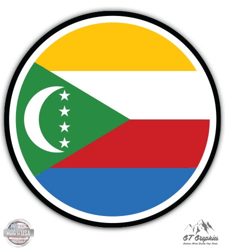 Comoros Flag - 8" Vinyl Sticker - For Car Laptop I-Pad - Waterproof ...