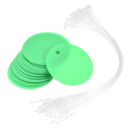 Unique Bargains 1.17 inch Round Plastic Tags Tear Proof Waterproof ...