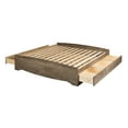 Prepac King Mate's Platform Storage Bed with 6 Drawers, Drifted Gray ...