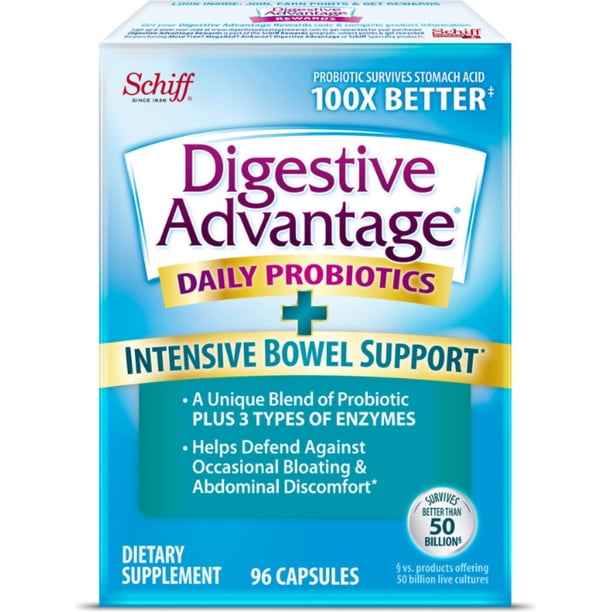 Digestive Advantage Intensive Bowel Support, 96 Capsules (Pack of 3 ...