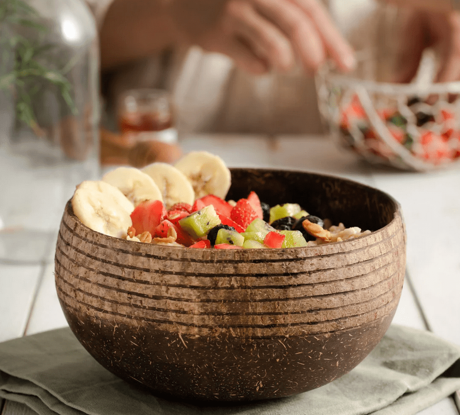 Natural Coconut Bowls & Spoons | Handmade Organic Coco Shells + Bamboo ...