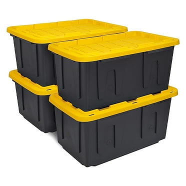 Heavy Duty 12 Gallon Locking Tubs, Snap Lid Storage Bin Container ...
