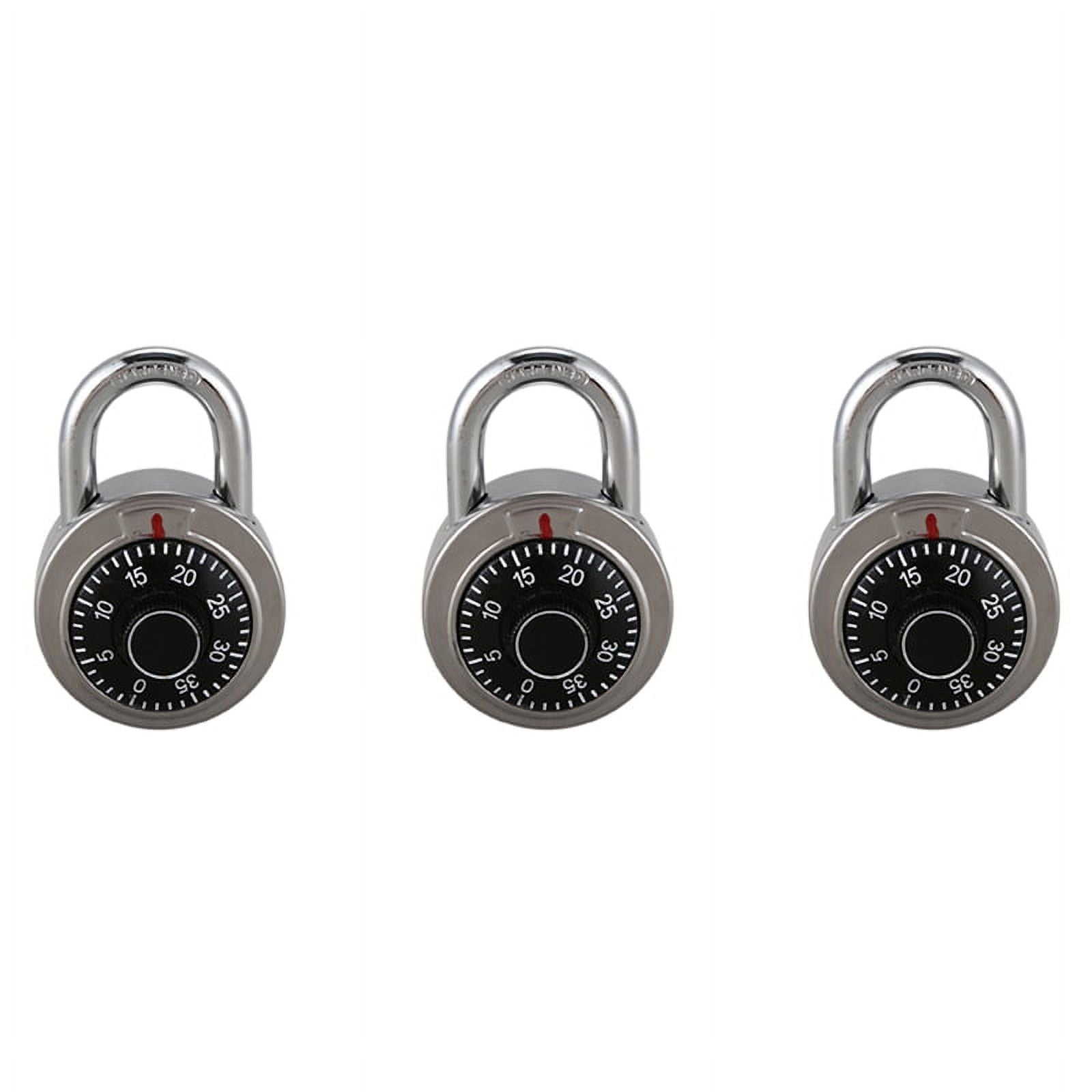 Candado de combinación con dial fijo redondo y código maestro 3X de 50 ...