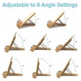 Adjustable Wooden Book Stand with Page Clips - 4 Pack 11x15 in Stable ...