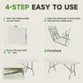 Folding Table 6 Foot - Heavy Duty 330LBS Capacity, Sturdy & Foldable ...