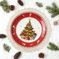 BAOPAI Christmas Snowflake PVC Table Mat Round Waterproof Heat-Tough ...