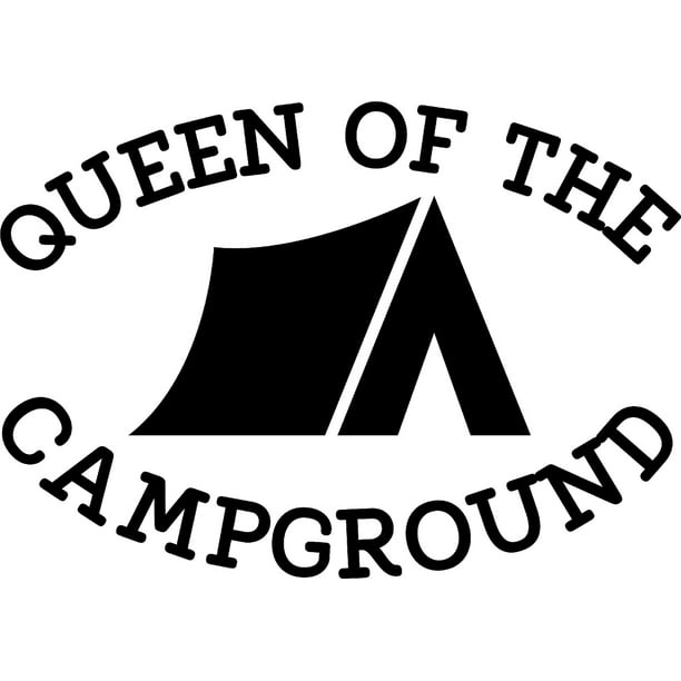 Queen Of The Campground Tent Funny Fun Wall Decals for Walls Peel and ...