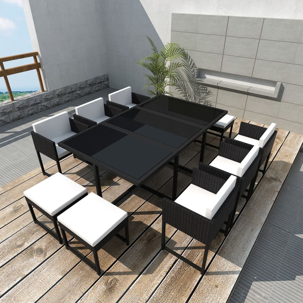 Click here for Vidaxl 11 Piece Outdoor Dining Set With Cushions P... prices