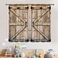 Barn Door Curtains, Farmhouse Rustic Wooden Barnwood Garage Gate ...