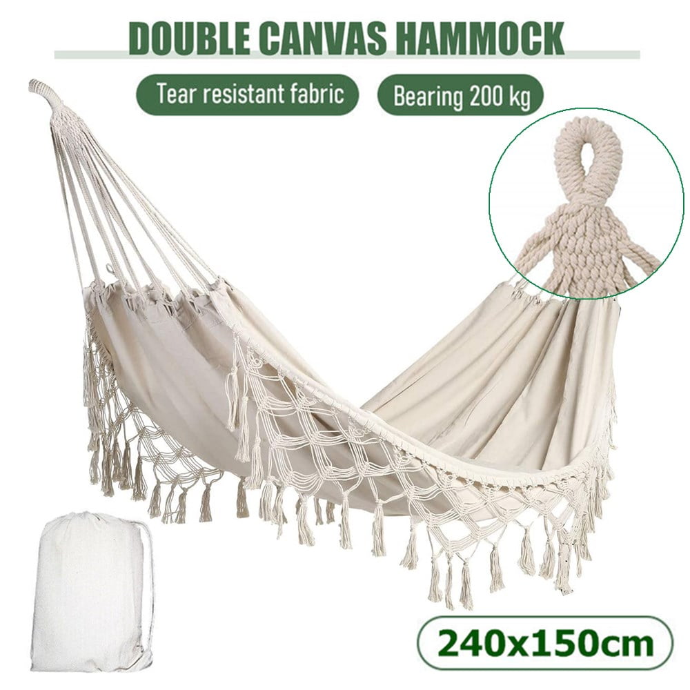 TOPCHANCES Hammock Hanging Swing Handmade Boho Large Brazilian Macrame ...