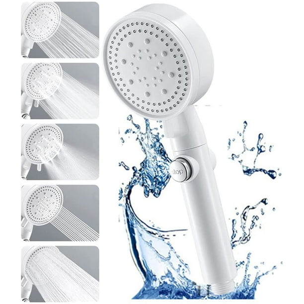 High Pressure Water Saving Shower Head 5 Jet Types for Bath and Spa ...